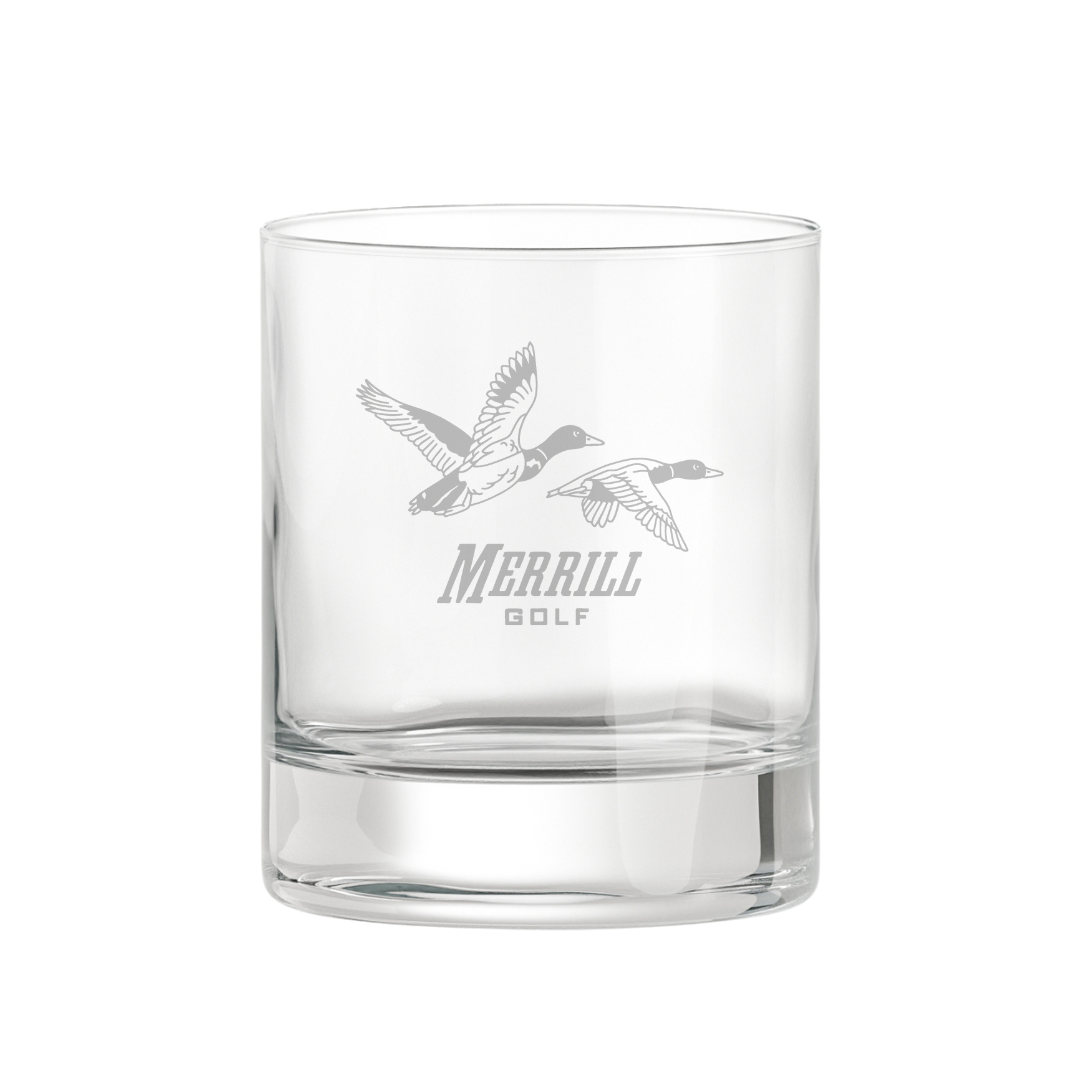 Old Fashioned Glass - Birds Logo – Merrill Golf
