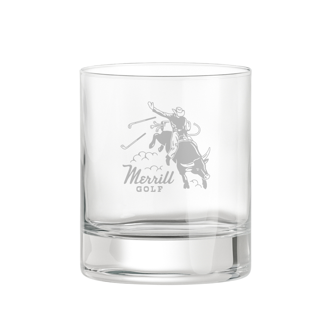 Old Fashioned Glass - Rodeo Logo – Merrill Golf
